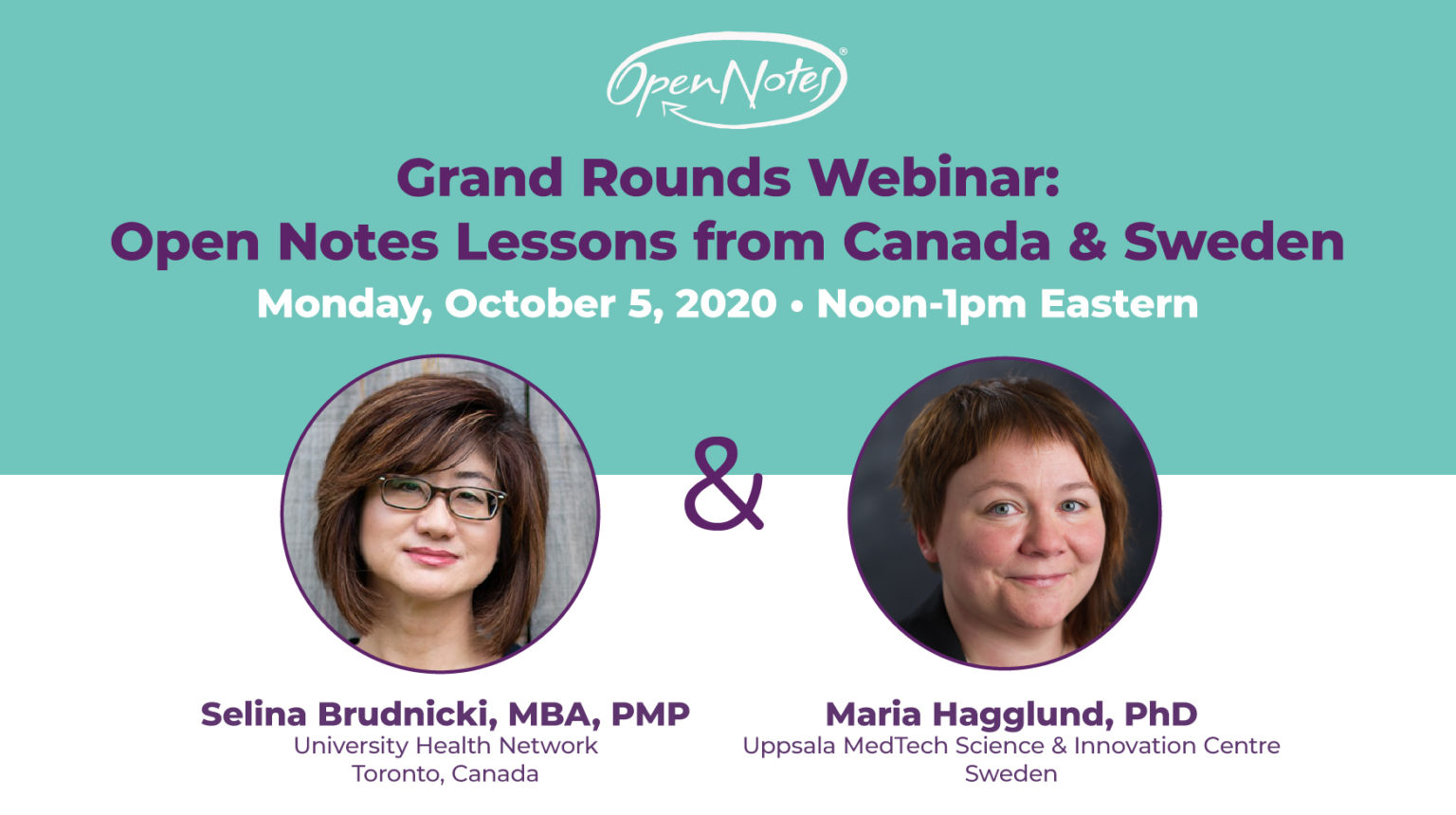 Grand Rounds Webinar: OpenNotes Lessons from Canada and Sweden - Open Notes