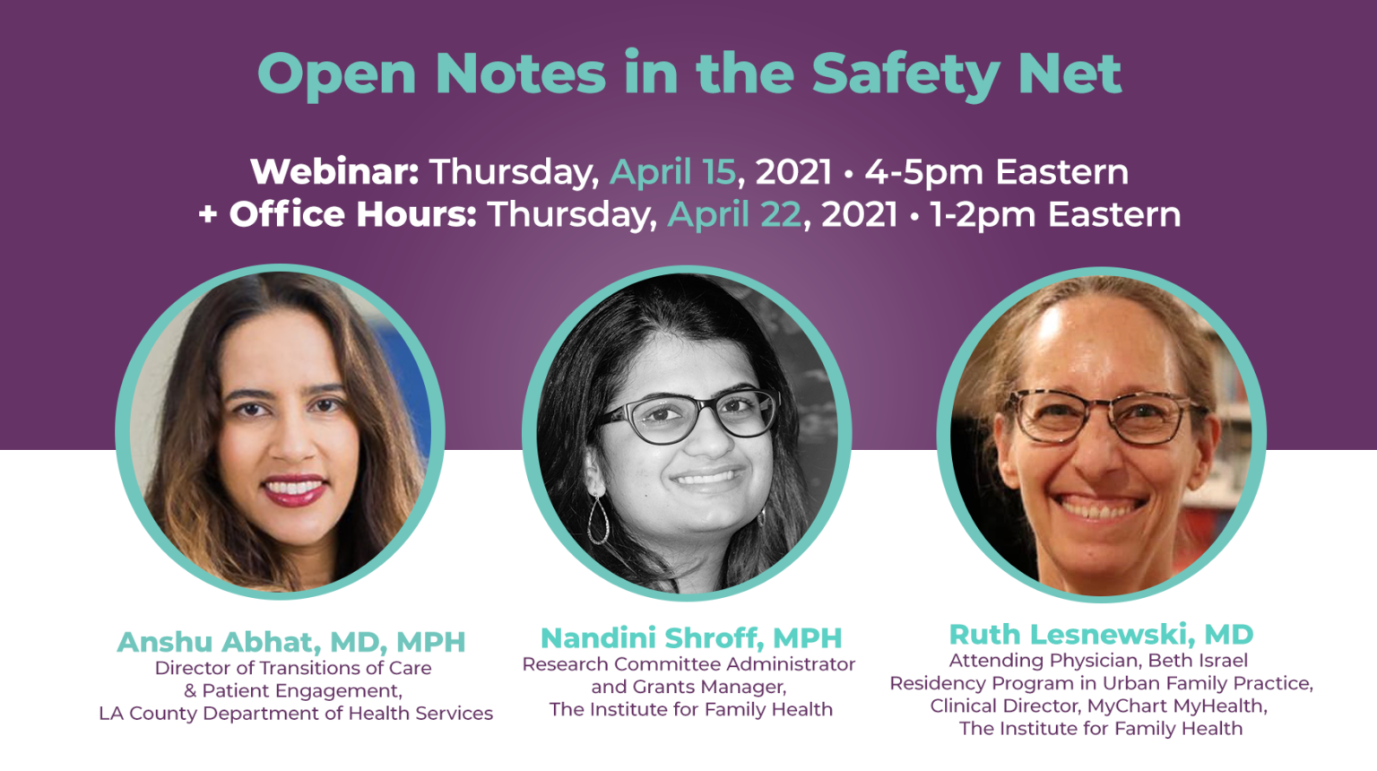 Open Notes in the Safety Net:Webinar - Open Notes